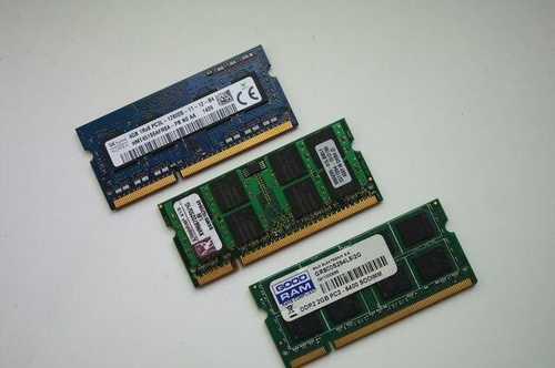 Оперативная память sodimm DDR2/3 2/4GB