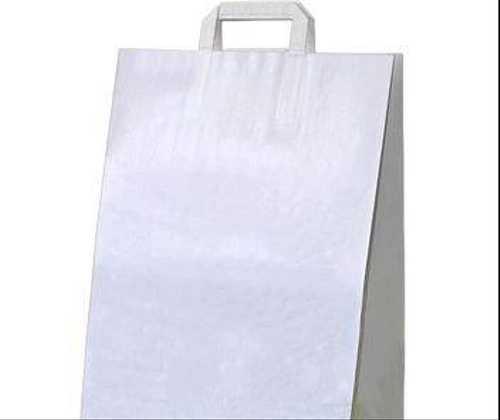 Белые Пакеты бумажные с ручками ECO CarrBag