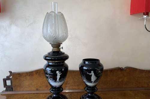 Керосиновая лампа ваза антикварная