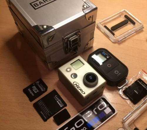 GoPro hero экшн камера+комплект, Wi-Fi пульт, кейс