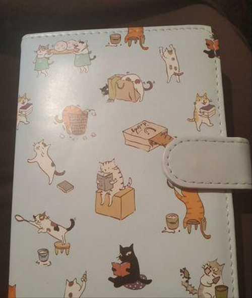 Блокнот на кнопке с котиками