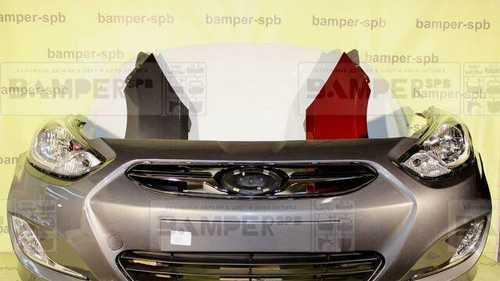 Бампер передний на Hyundai Solaris в цвет