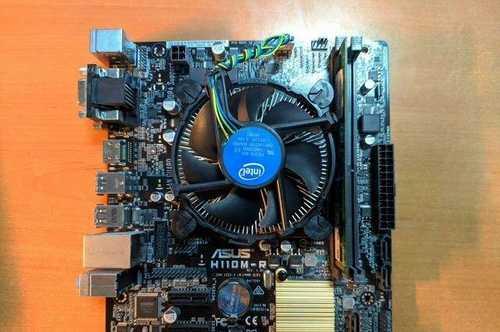 Комплект Intel Pentium G4400 + Asus H110M + память