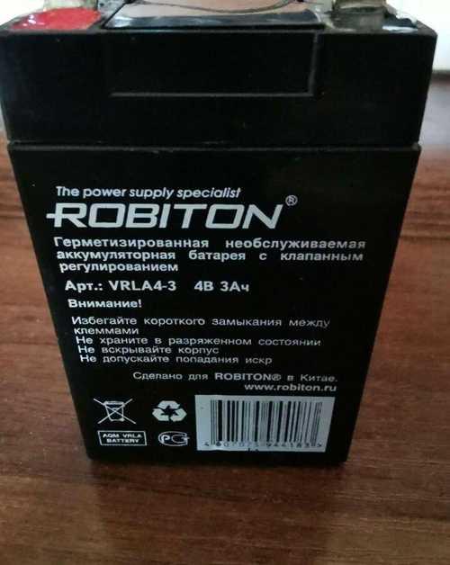 Аккумулятор Robiton vrla 4V