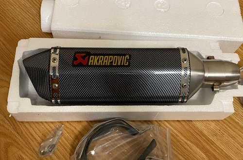Глушитель прямоточный Akrapovic. Новый