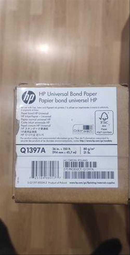 Бумага широкоформатная hp universal bond paper q13