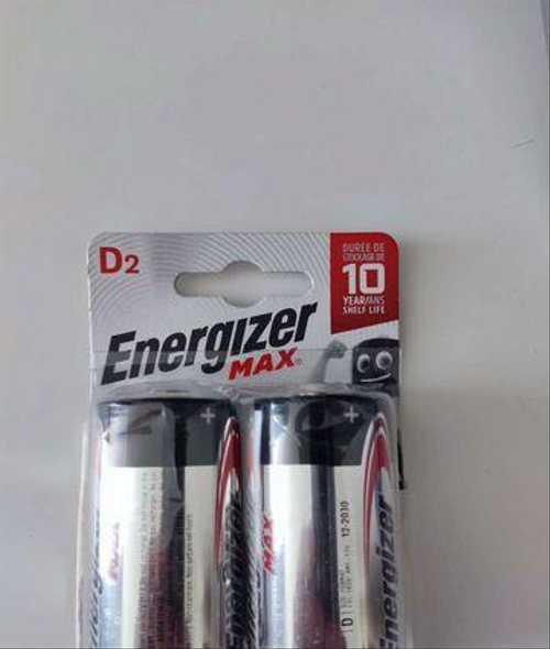 D Батарейка Energizer Max, 2 шт
