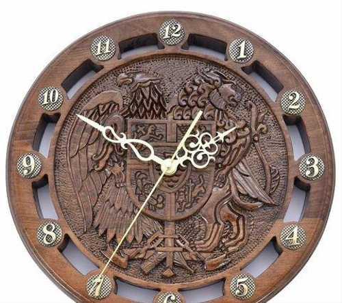Часы настенные резные "Герб Армении" 30