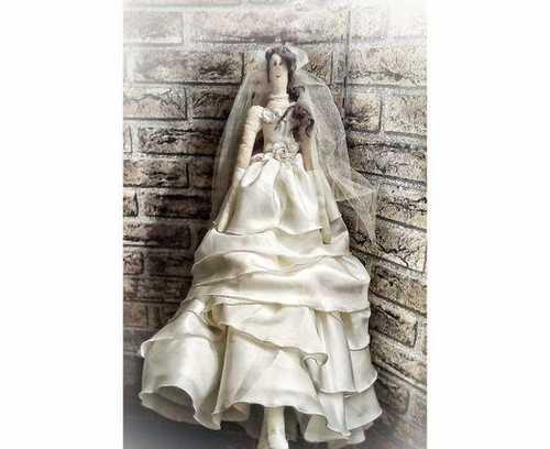 Кукла-тильда невеста 59 см