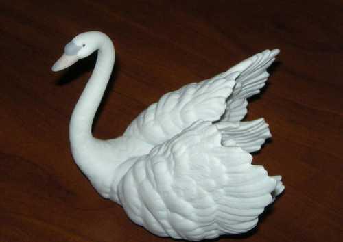 Lladro статуэтка Лебедь Костяной фарфор Редкость