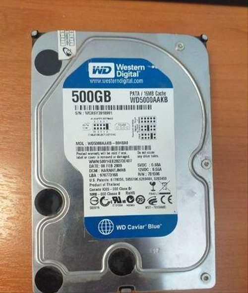 Жесткий диск IDE 3,5 500Гб WD WD5000aakb