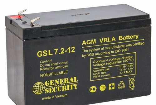 Аккумуляторы GSL 7.2-12Ah