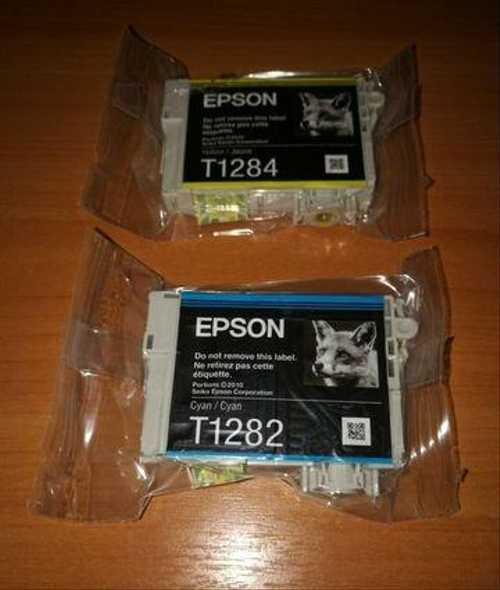 Оригинальные картриджи Epson T1282, T1284