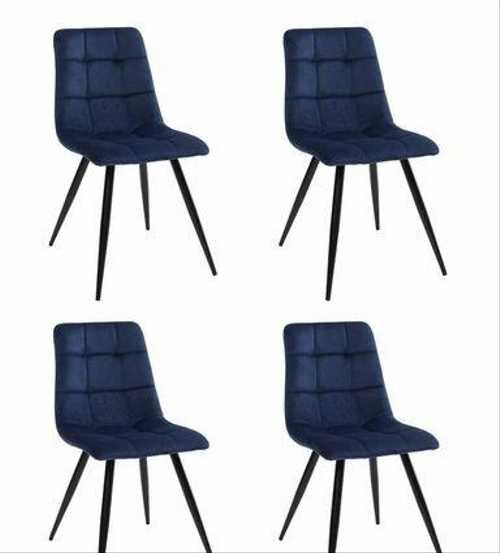 Комплект стульев teramo UF910-18 navy blue, велюр