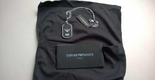 Кулон на цепочке emporio armani серебро