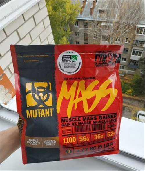 Гейнер для набора массы Mutant Mass, 2200г. Новый