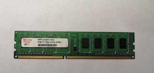 Оперативка для пк dimm DDR3-1600 4Gb mppu4gbpc1600
