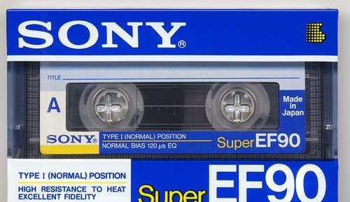 Аудиокассета sony Super EF90 Новая запечатаная