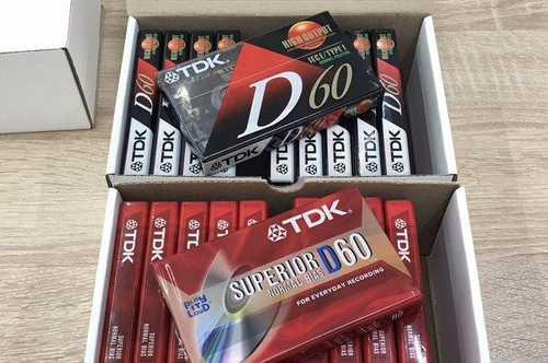 Аудиокассеты TDK D60 новые в упаковке