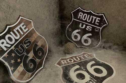 Жестяная табличка картина route 66