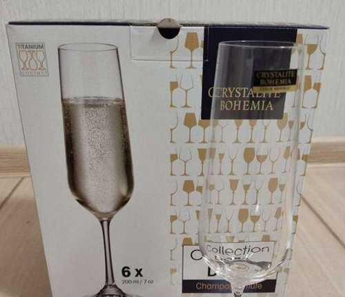 Набор бокалов для шампанского из 6 шт Bohemia