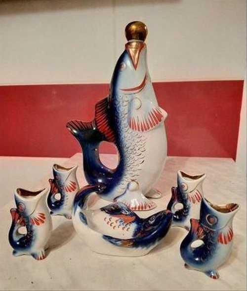 Набор коллекционный фарфоровый рыбка СССР