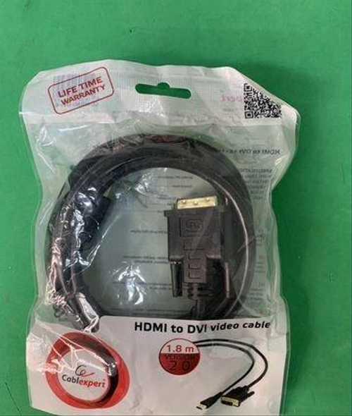 CablExpert hdmi to DVI video cable 1.8m, NEW нал/б