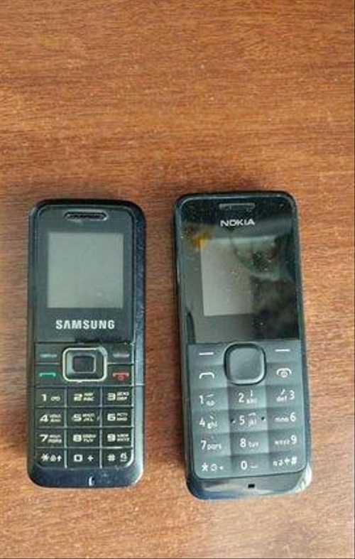 Телефон Samsung e1070 и nokia 105 на запчасти