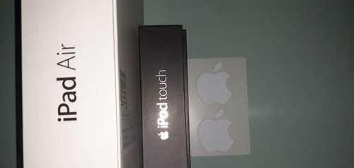 Наклейки и коробки iPad Air и iPod touch