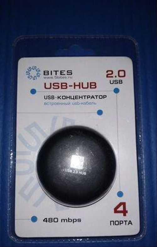 Концентратор USB 2.0 5bites HB24-200BK 4 порта