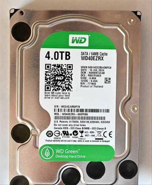 Жесткий диск 4Tb WD Green WD40ezrx