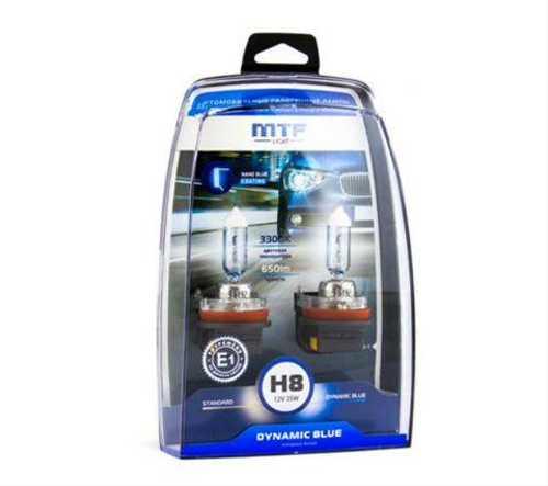 Автолампа MTF H8 12V 35w dynamic blue