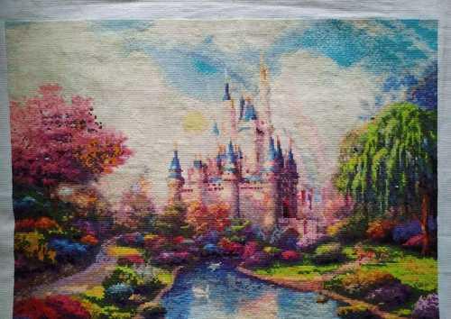 Картина. Вышивка крестиком. Замок Дисней. Disney