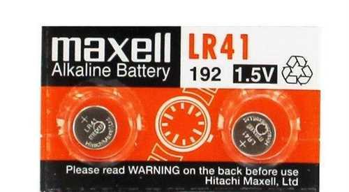 Батарейка щелочная maxell LR41 (384, 392, G3) комп