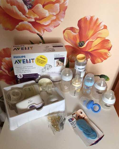 Молокоотсос Avent электрический бутылочка medela c