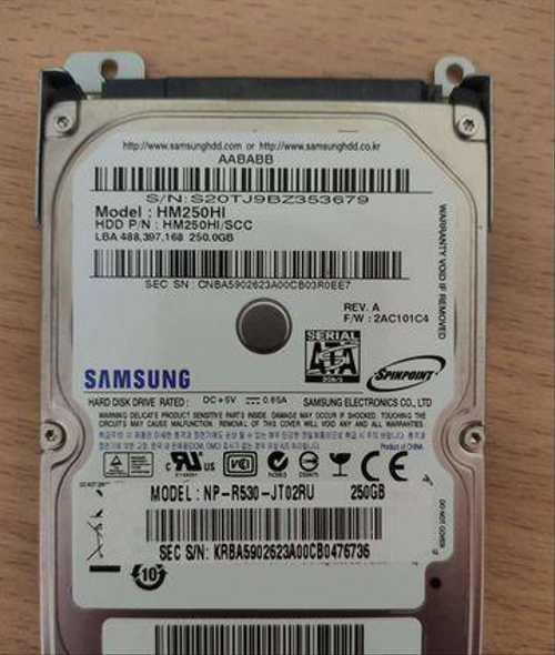 Жесткий диск Samsung HM250HI 250 Гб SATA 2,5" Для