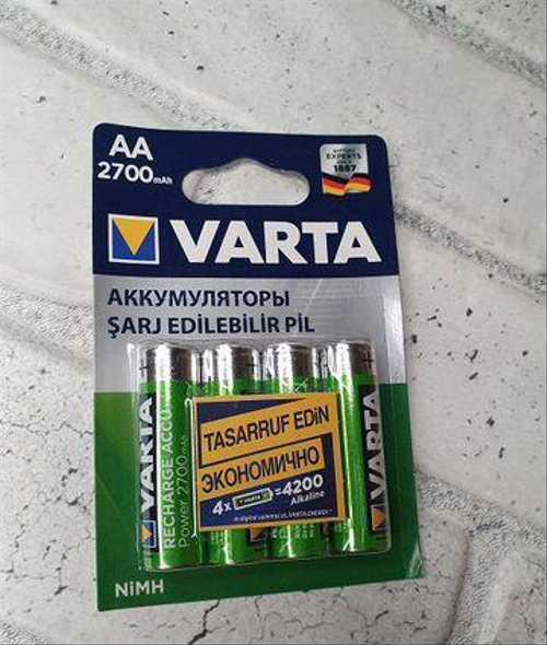 Аккумулятор Ni-MH AA/R6 (2700mAh) "Varta"