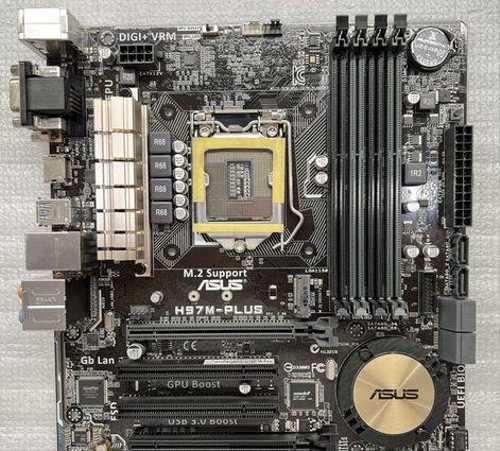 Мат. плата asus H97M-plus Soket 1150