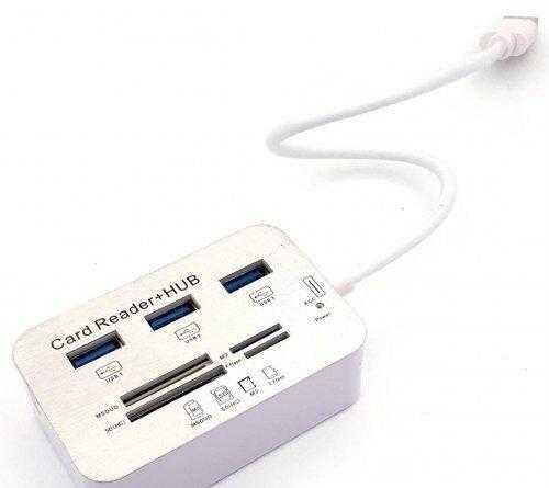 Разветвитель USB HUB + Card reader (USB3.0) 200283