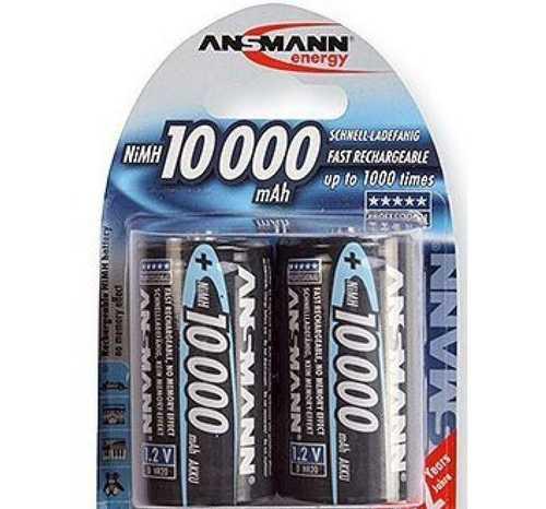Продам аккумуляторы Ansmann D HR20 10 000mAh