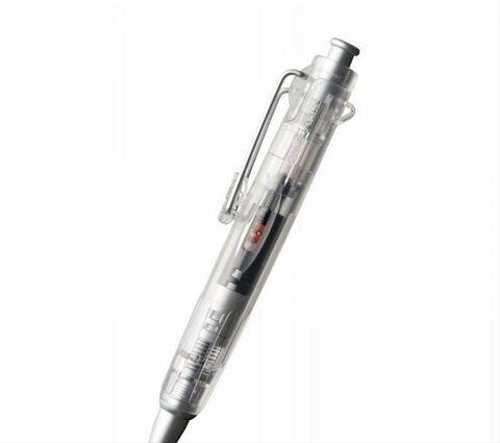 Шариковая автоматическая ручка Tombow "Airpress" под давлением, корпус: прозрачный, чёрная, 0,7 мм