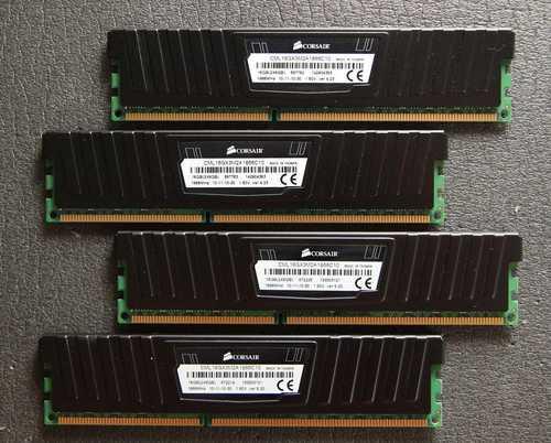 4х8Гб DDR3 Corsair CML16GX3M2A1866C