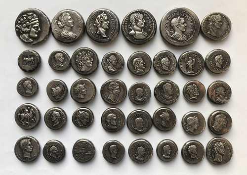 Античные монеты Рима и Греции, копии, 70 штук