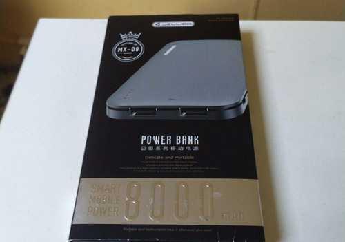 Новый powerbank jellico slim 8000mah