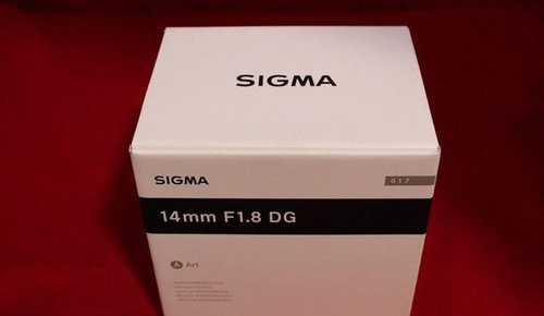 Объектив Sigma AF 14mm f/1.8 DG HSM Art Canon EF