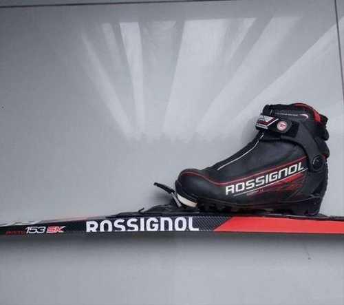 Rossignol лыжи беговые конёк 153 см и ботинки р.36