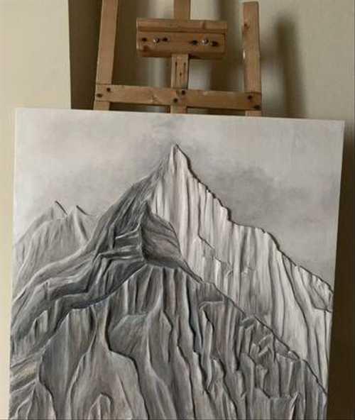 Панно, картина, барельеф «альпийский склон» гора