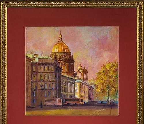 Картина живопись (вид города Санкт-Петербург)