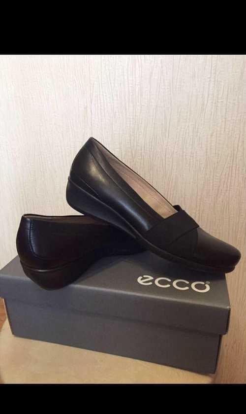 Новые туфли ecco. Кожаные