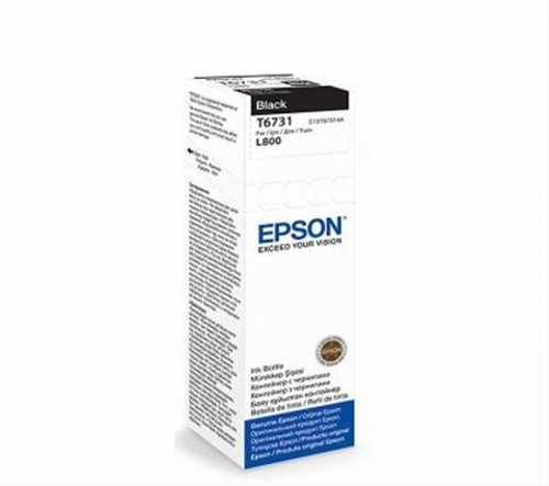 Картридж-контейнер "Epson" (C13T67314A) для снпч "Epson L800", черный, оригинальный